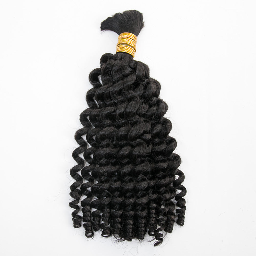 Wholesale Single Drawn Spiral Curl Bulk Hair Extensions for Braiding ...